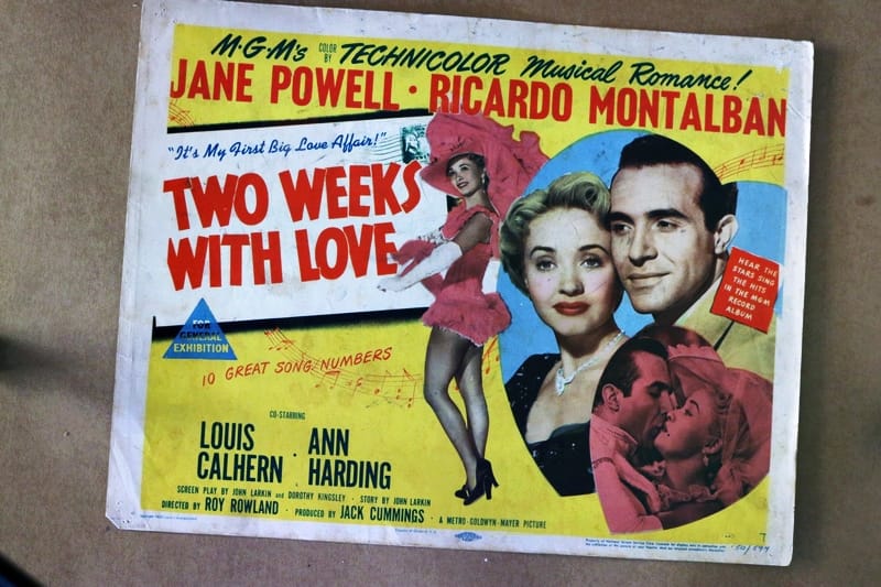 ORIGINAL LOBBY CARD - TWO WEEKS WITH LOVE - 1950 - Jane Powell, Ricardo ...
