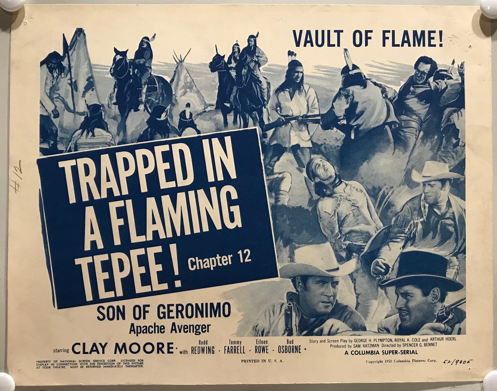 ORIGINAL SERIAL LOBBY CARD - SON OF GERONIMO (a) - 1952 – Title Card ...