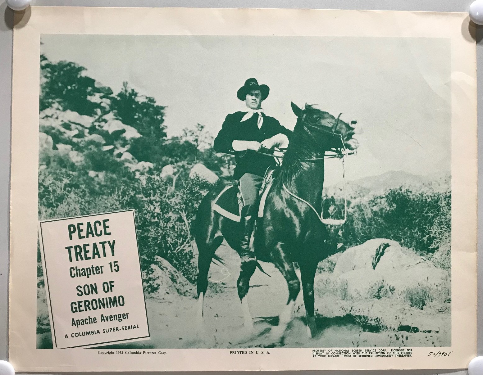 ORIGINAL SERIAL LOBBY CARD - SON OF GERONIMO (b) - 1952 – scene card ...