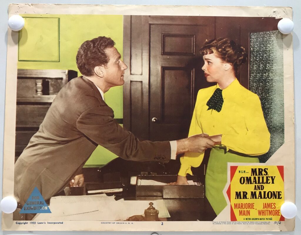 ORIGINAL LOBBY CARDS - MRS. O'MALLEY AND MR. MALONE - 1951 - set of 8 ...