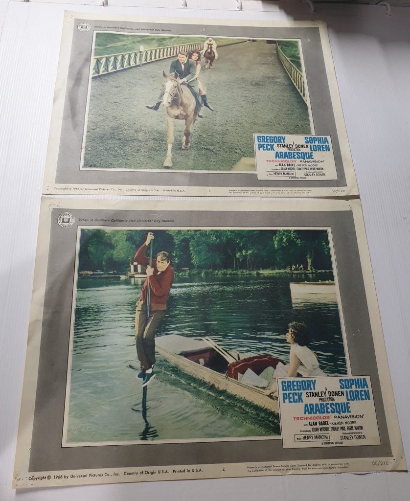 ORIGINAL LOBBY CARDS - ARABESQUE - 1966 - set of 8 - Sophia Loren ...