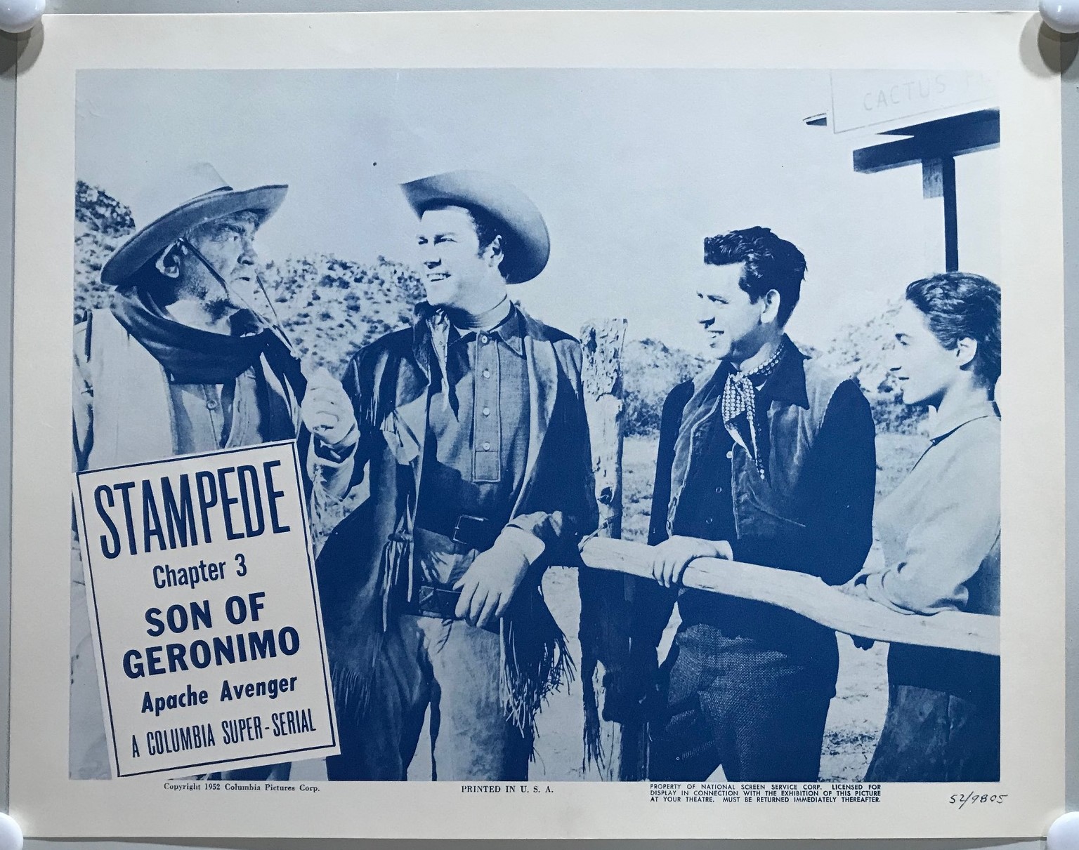 ORIGINAL SERIAL LOBBY CARD - SON OF GERONIMO (e) - 1952 – scene card ...