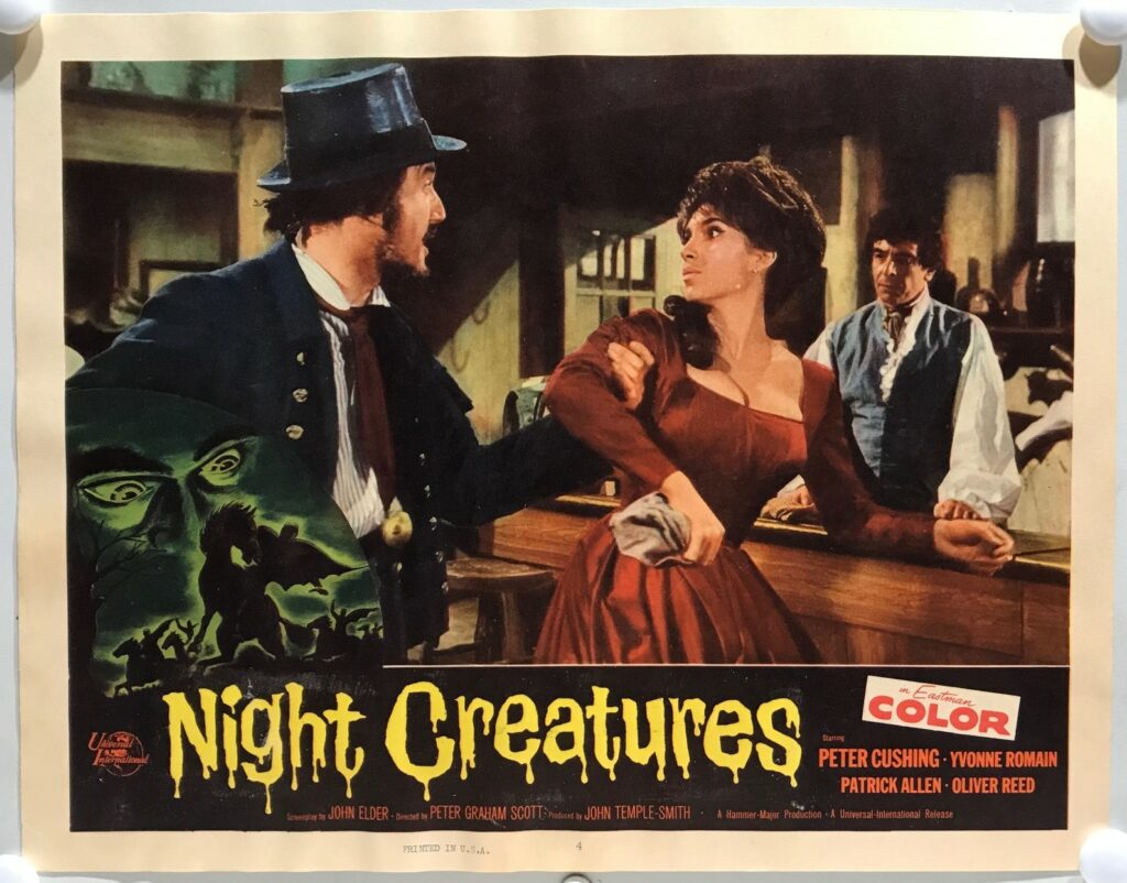 ORIGINAL LOBBY CARDS - NIGHT CREATURES - 1962 - set of 8 - Peter ...