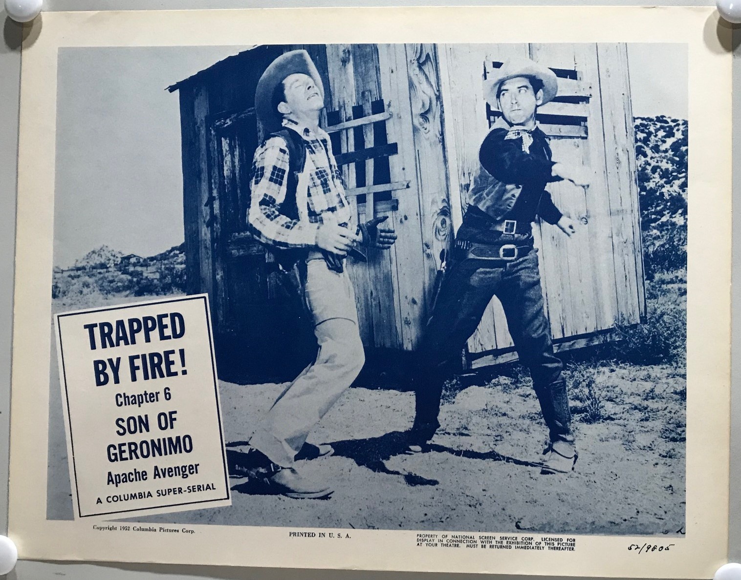 ORIGINAL SERIAL LOBBY CARD - SON OF GERONIMO (c) - 1952 – scene card ...