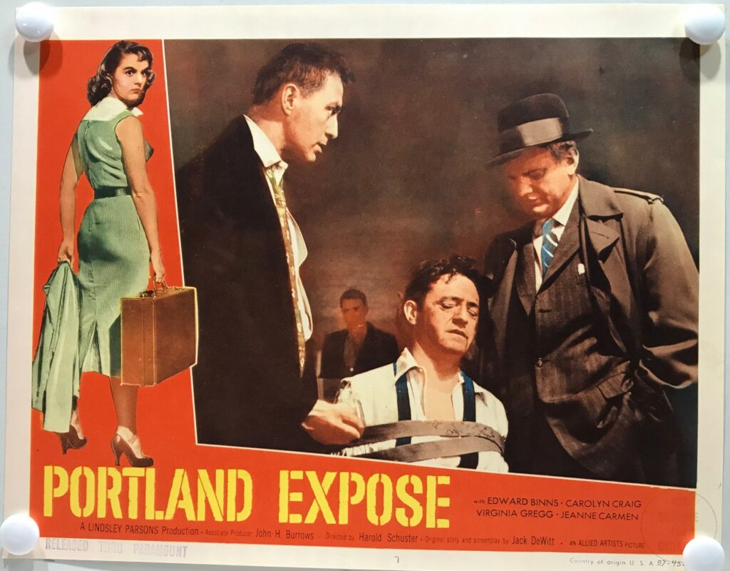 ORIGINAL LOBBY CARDS - PORTLAND EXPOSE - 1957 - set of 8 - Edward Binns ...
