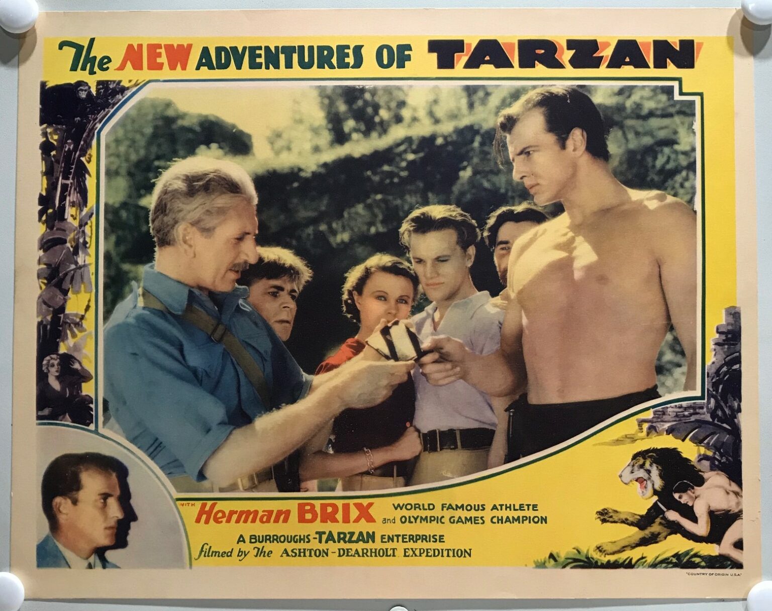 ORIGINAL SERIAL LOBBY CARD - THE NEW ADVENTURES OF TARZAN (a) - 1935 ...