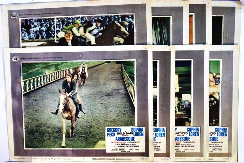 ORIGINAL LOBBY CARDS - ARABESQUE - 1966 - set of 8 - Sophia Loren ...