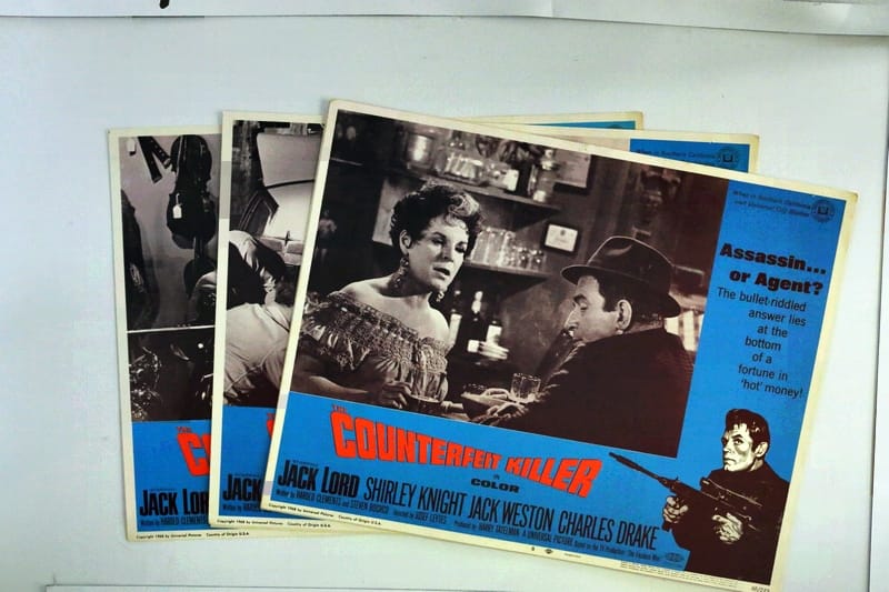 ORIGINAL LOBBY CARDS - THE COUNTERFEIT KILLER - 1968 - set of 8 - Jack ...