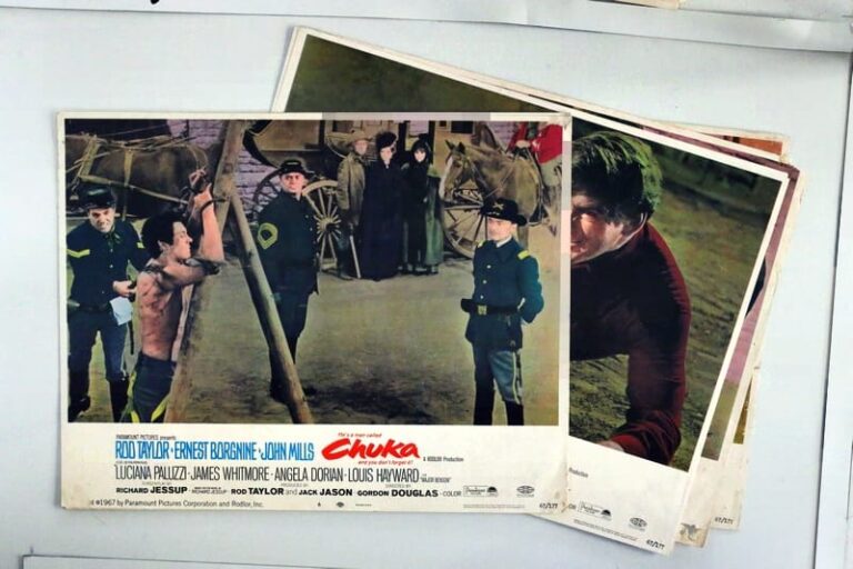 ORIGINAL LOBBY CARDS - CHUKA - 1967 - set of 8 - Rod Taylor, Ernest ...