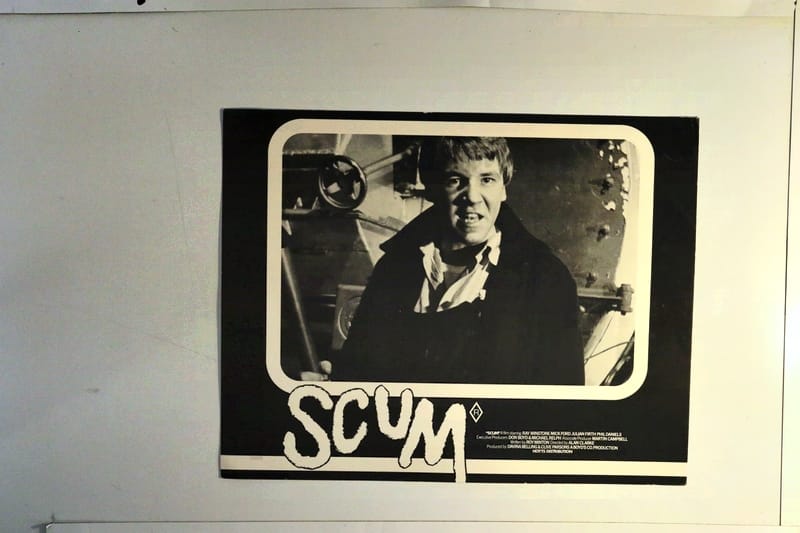Scum 1979 original Lobby Card UK - X Marks The Shop