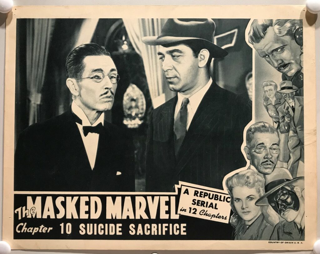 ORIGINAL SERIAL LOBBY CARD - THE MASKED MARVEL - 1943 – scene card ...