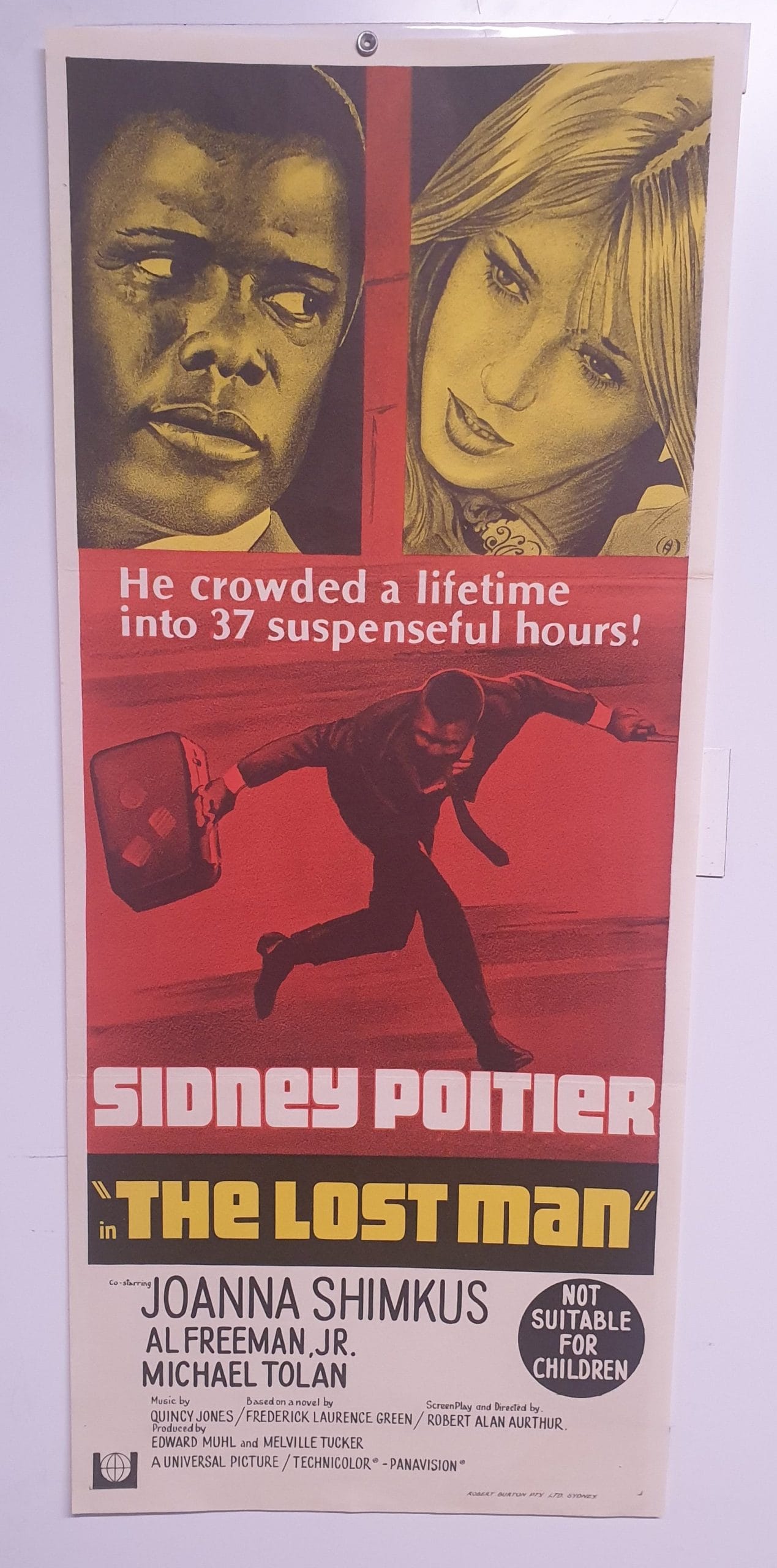 ORIGINAL DAYBILL MOVIE POSTER - THE LOST MAN - Sidney Poitier, Joanna ...