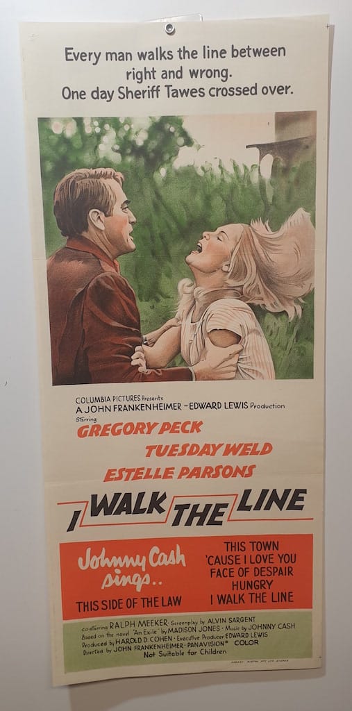 ORIGINAL DAYBILL MOVIE POSTER- I WALK THE LINE - Johnny Cash, Gregory ...