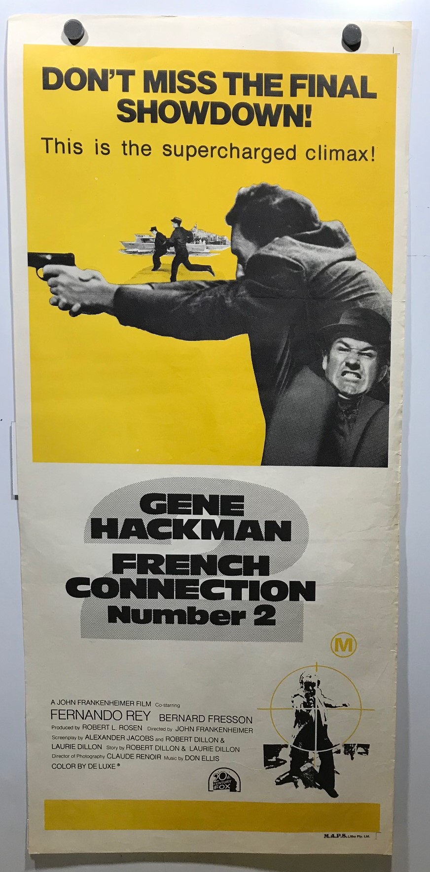 ORIGINAL DAYBILL MOVIE POSTER - FRENCH CONNECTION NUMBER 2 - Gene ...