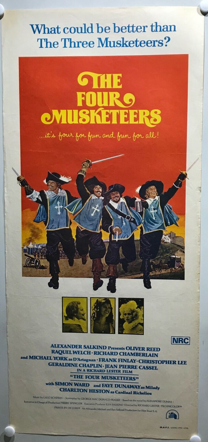 ORIGINAL DAYBILL MOVIE POSTER - THE FOUR MUSKETEERS - 1974 - Cast ...