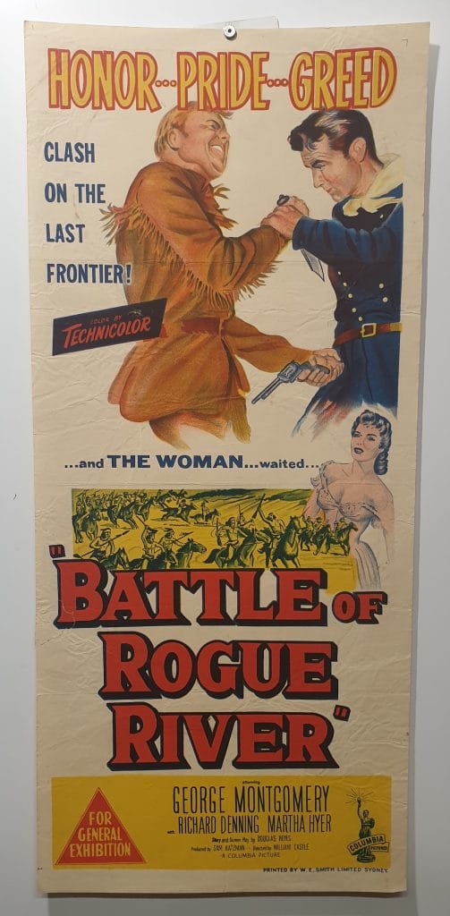 ORIGINAL DAYBILL MOVIE POSTER - BATTLE ROGUE RIVER - X Marks The Shop