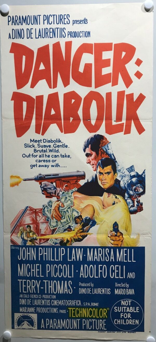 ORIGINAL DAYBILL MOVIE POSTER - DANGER DIABOLIK - John Phillip Law ...