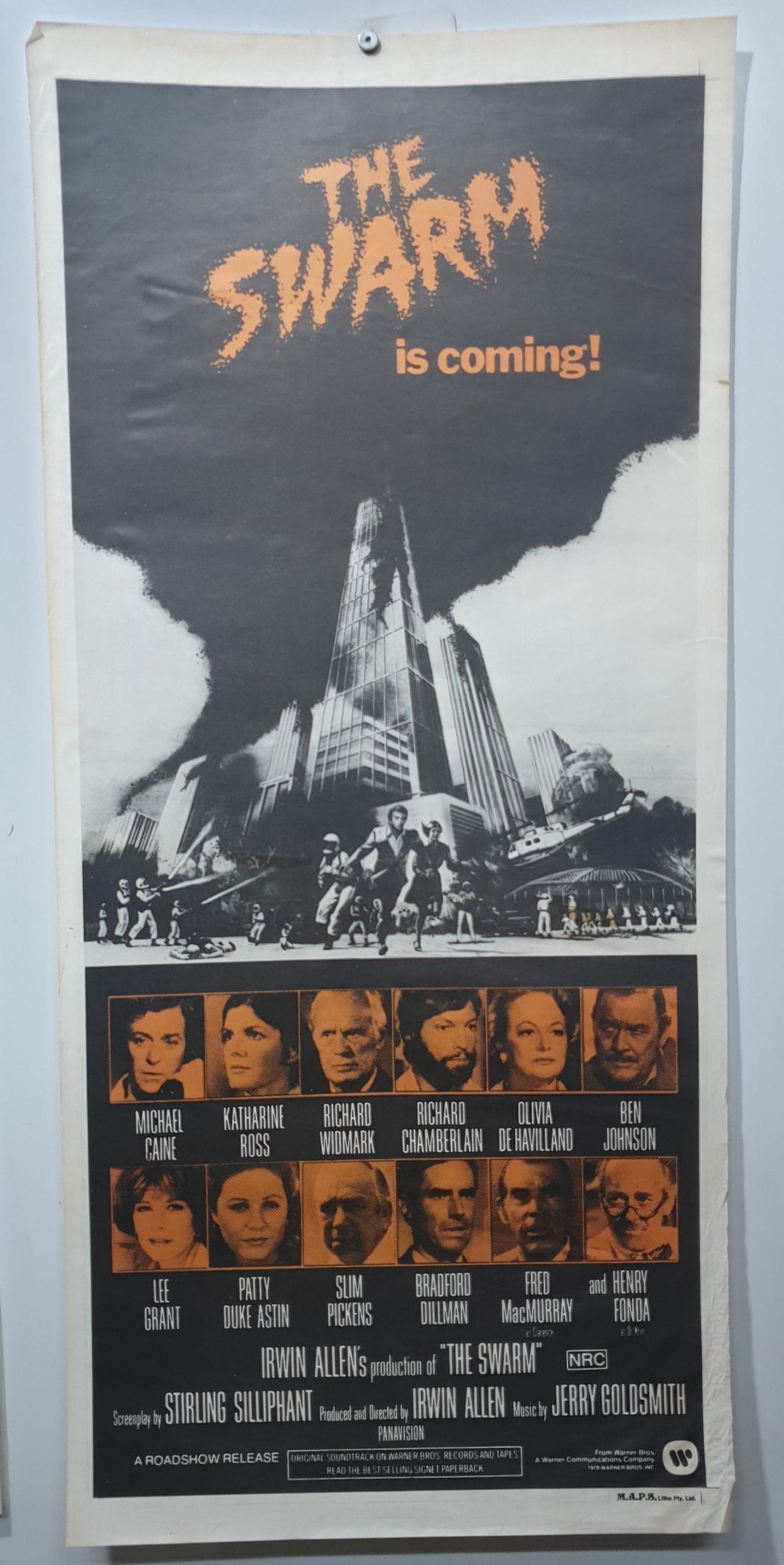 ORIGINAL DAYBILL MOVIE POSTER - THE SWARM - 1978 - X Marks The Shop