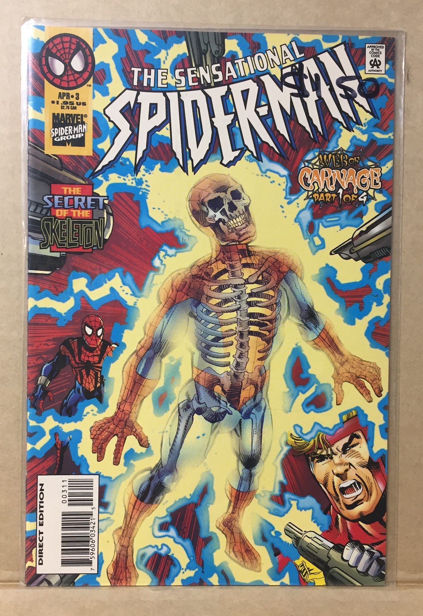 COMIC BOOK - SPIDER-MAN #3 MARVEL SKELETON - X Marks The Shop