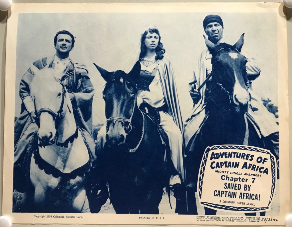 ORIGINAL SERIAL LOBBY CARD - ADVENTURES OF CAPTAIN AFRICA Mighty Jungle ...