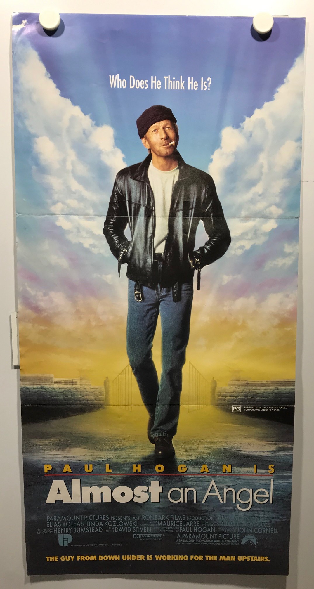 ORIGINAL DAYBILL MOVIE POSTER - ALMOST AN ANGEL - Paul Hogan - X Marks ...