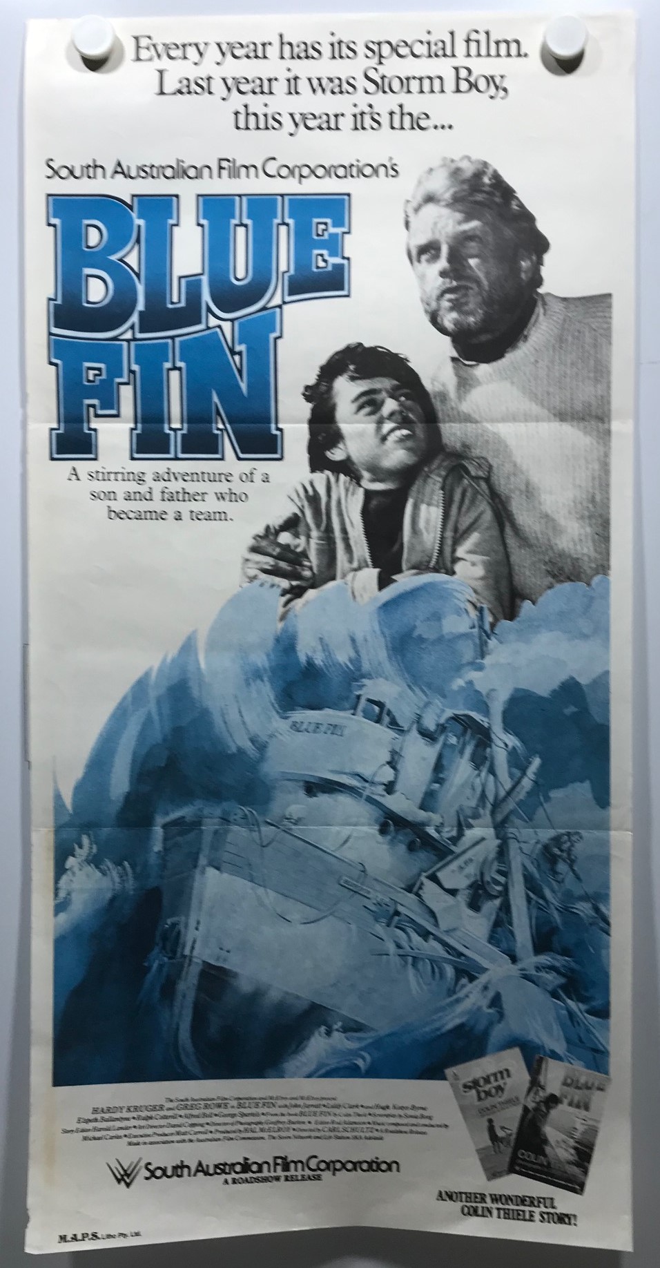 ORIGINAL DAYBILL MOVIE POSTER - BLUE FIN - South Australian Film ...