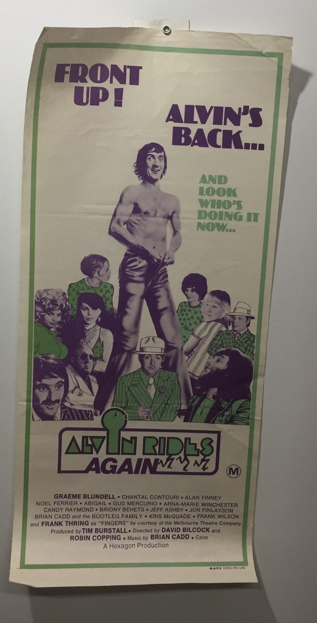 ORIGINAL DAY BILL MOVIE POSTER - ALVIN RIDES AGAIN - ADULT - AUSTRALIAN ...