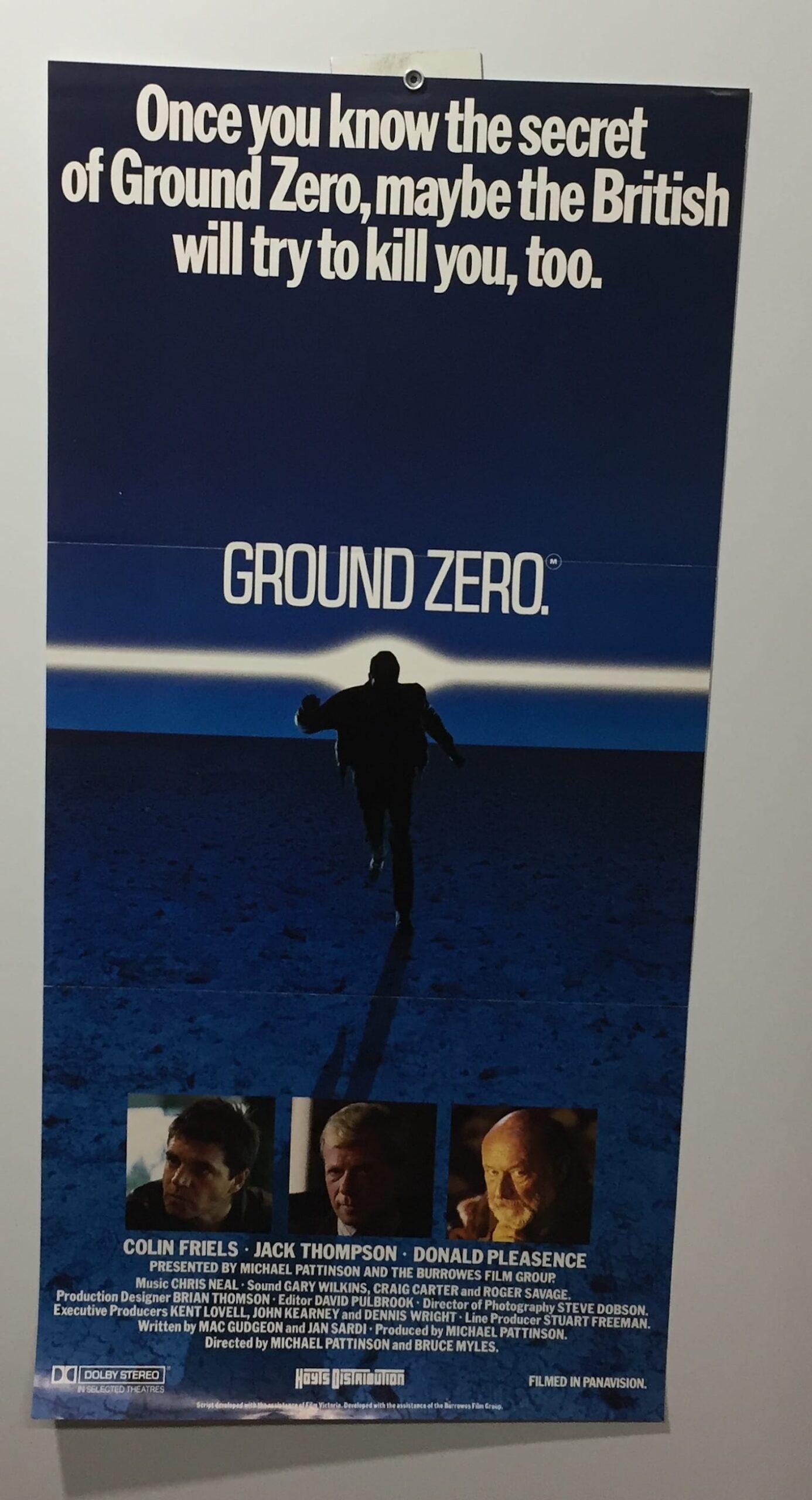 ORIGINAL DAY BILL MOVIE POSTER - GROUND ZERO - AUSTRALIAN - Colin ...