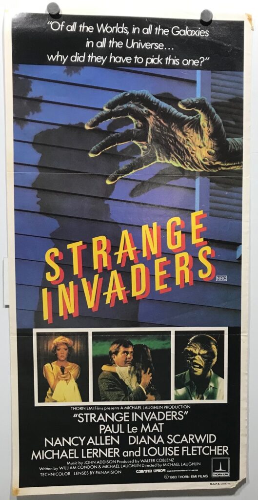 ORIGINAL DAYBILL MOVIE POSTER - STRANGE INVADERS - X Marks The Shop