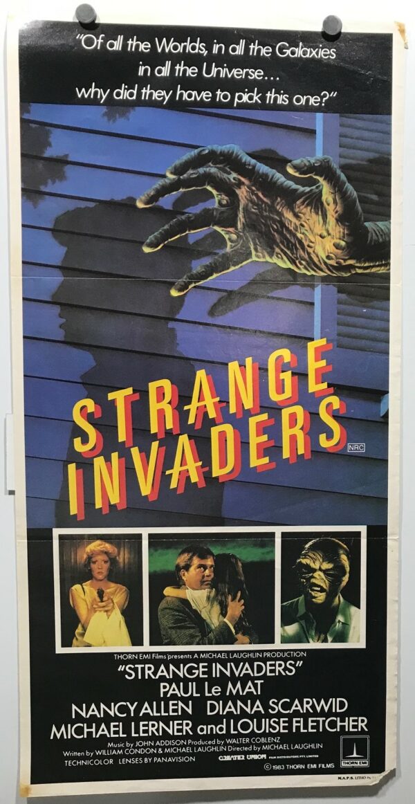 ORIGINAL DAYBILL MOVIE POSTER - STRANGE INVADERS - Of all the worlds ...