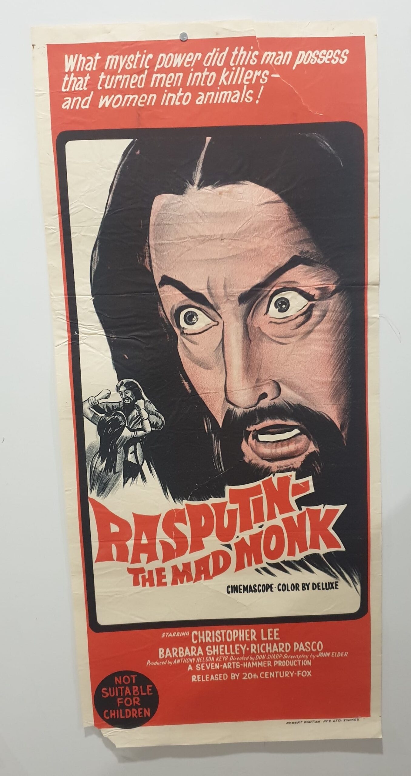 ORIGINAL DAY BILL MOVIE POSTER - RASPUTIN: THE MAD MONK - 1966 - X ...