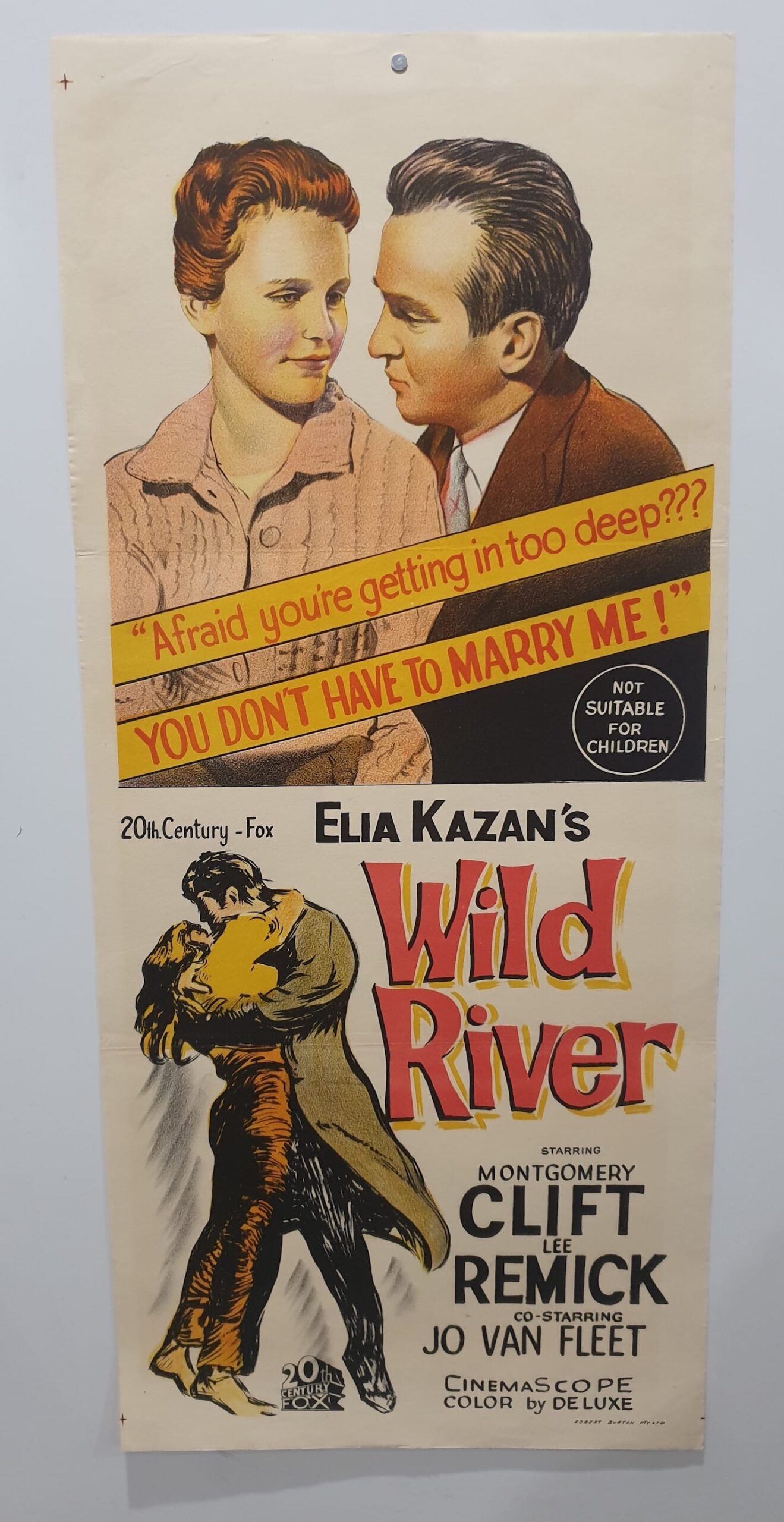 ORIGINAL DAY BILL MOVIE POSTER - WILD RIVER - 1960 - X Marks The Shop