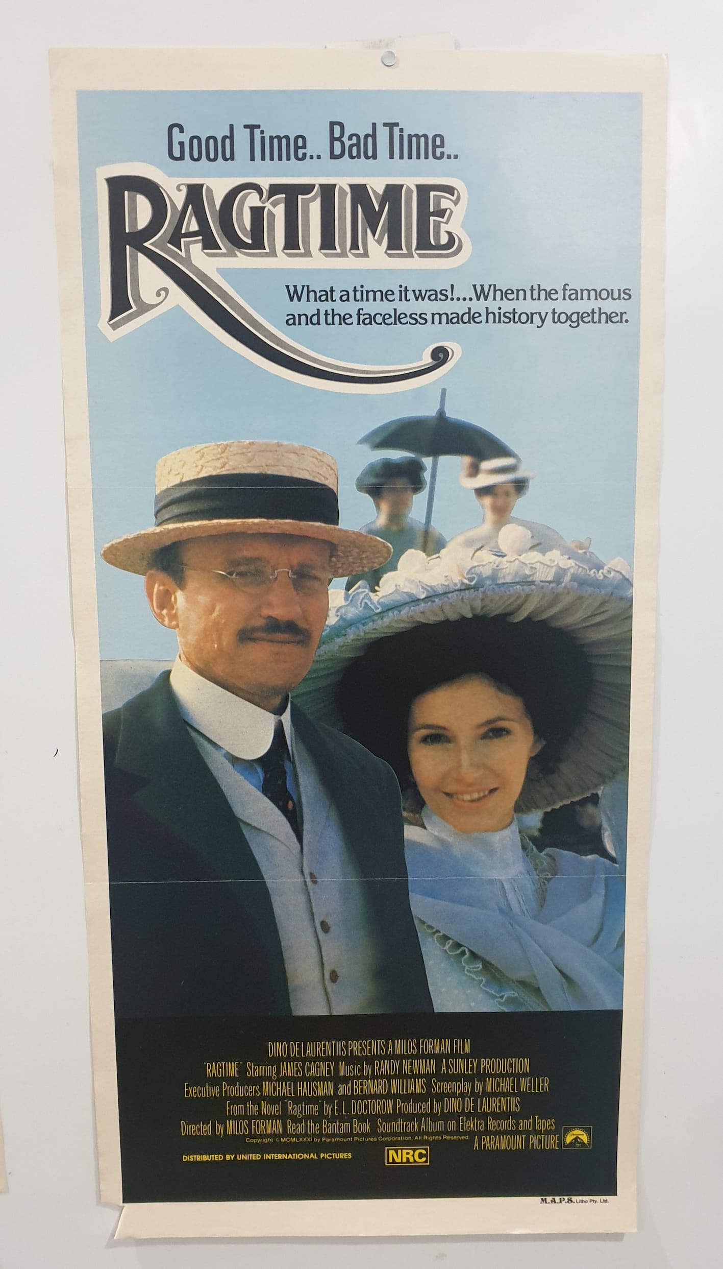 ORIGINAL DAY BILL MOVIE POSTER - RAGTIME - 1981 - X Marks The Shop