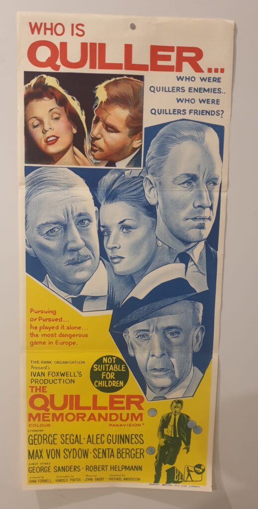 ORIGINAL DAY BILL MOVIE POSTER - THE QUILLER MEMORANDUM - 1966 - X ...