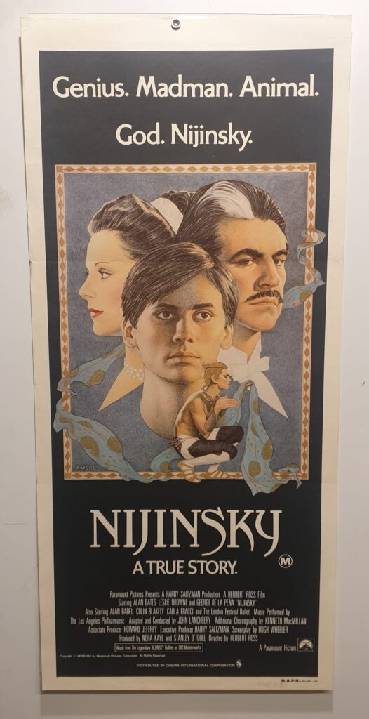 ORIGINAL DAY BILL MOVIE POSTER - NIJINSKY - 1980 - X Marks The Shop