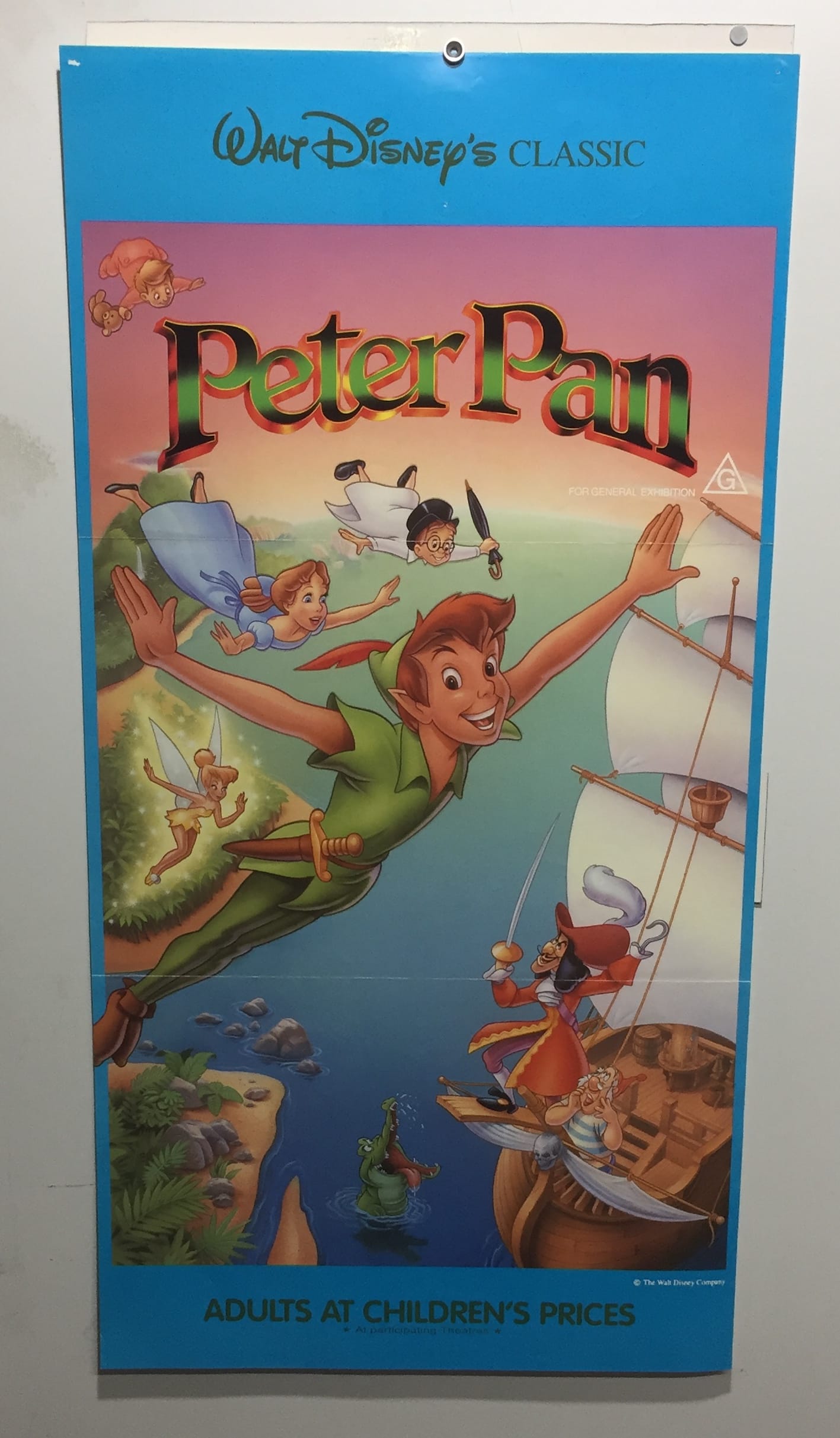 ORIGINAL DAYBILL MOVIE POSTER - PETER PAN - WALT DISNEY CLASSIC - X ...