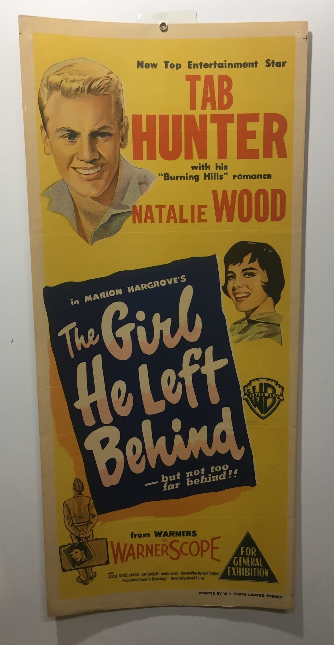 ORIGINAL DAYBILL MOVIE POSTER - THE GIRL HE LEFT BEHIND - 1956 - X ...