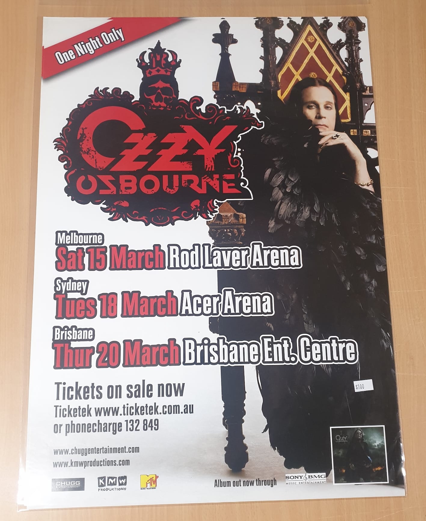 MUSIC PROMO POSTER - OZZY OZBOURNE - X Marks The Shop