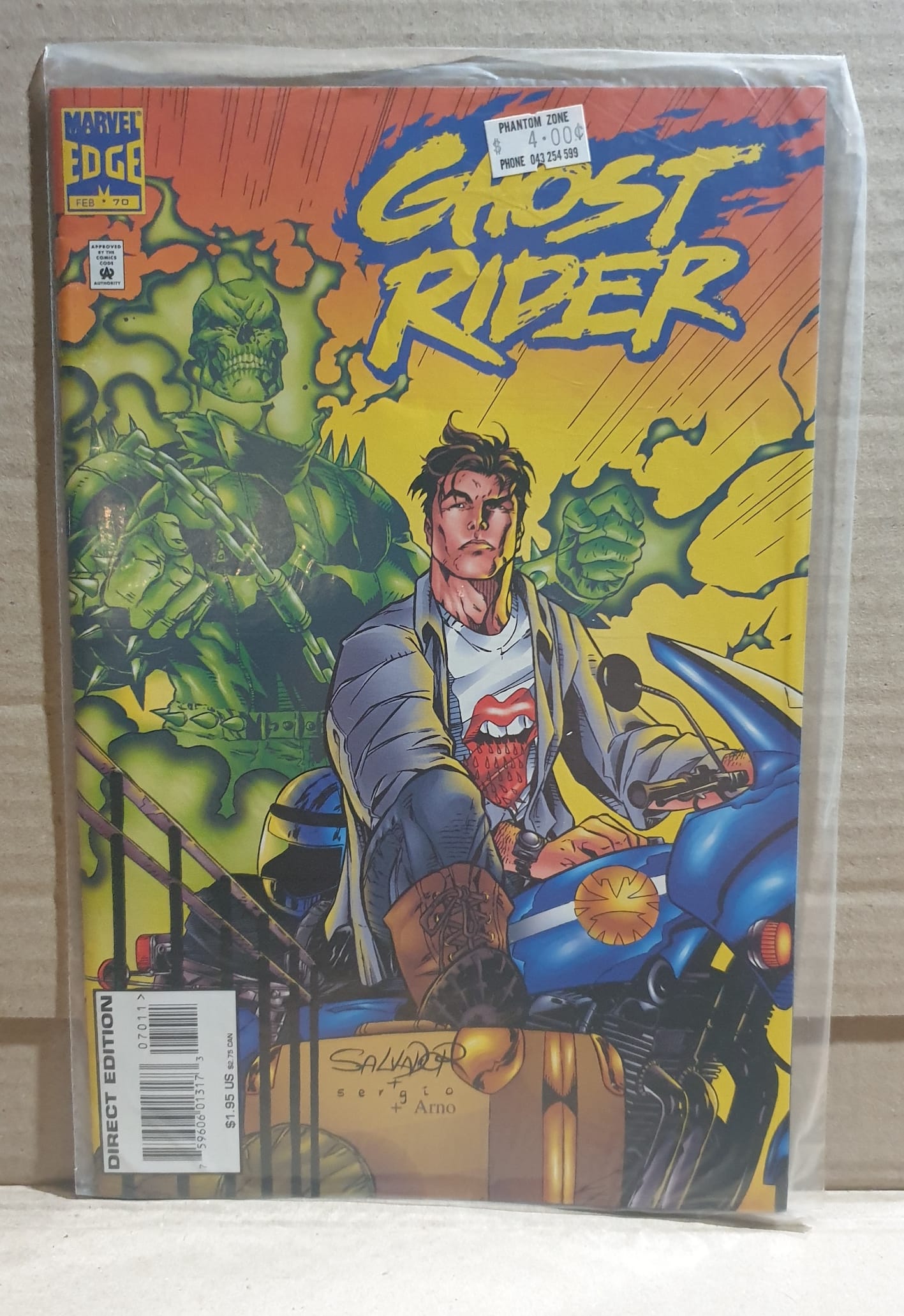 COMIC BOOK ~~ GHOST RIDER #70 MARVEL - X Marks The Shop