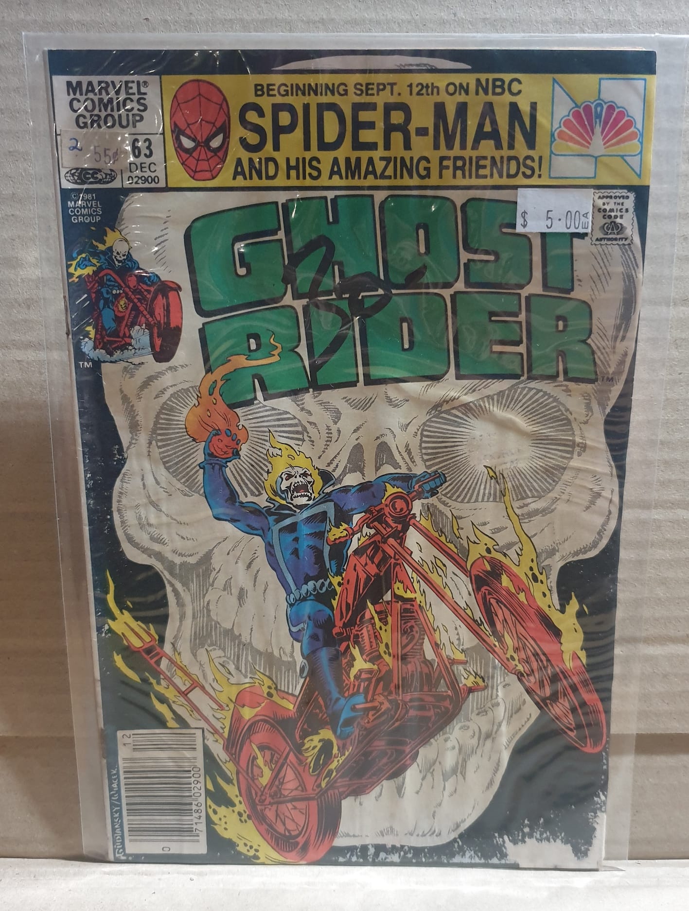 COMIC BOOK ~~ MARVEL GHOST RIDER #63 - X Marks The Shop
