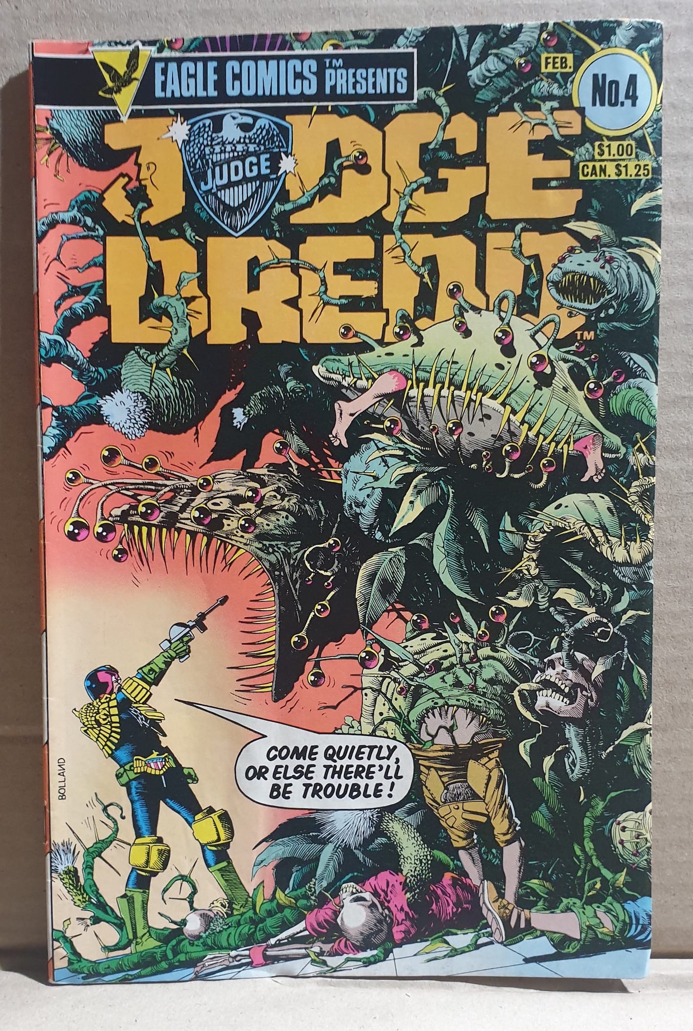 COMIC BOOK ~~ EAGLE COMICS JUDGE DREDD #4 - X Marks The Shop