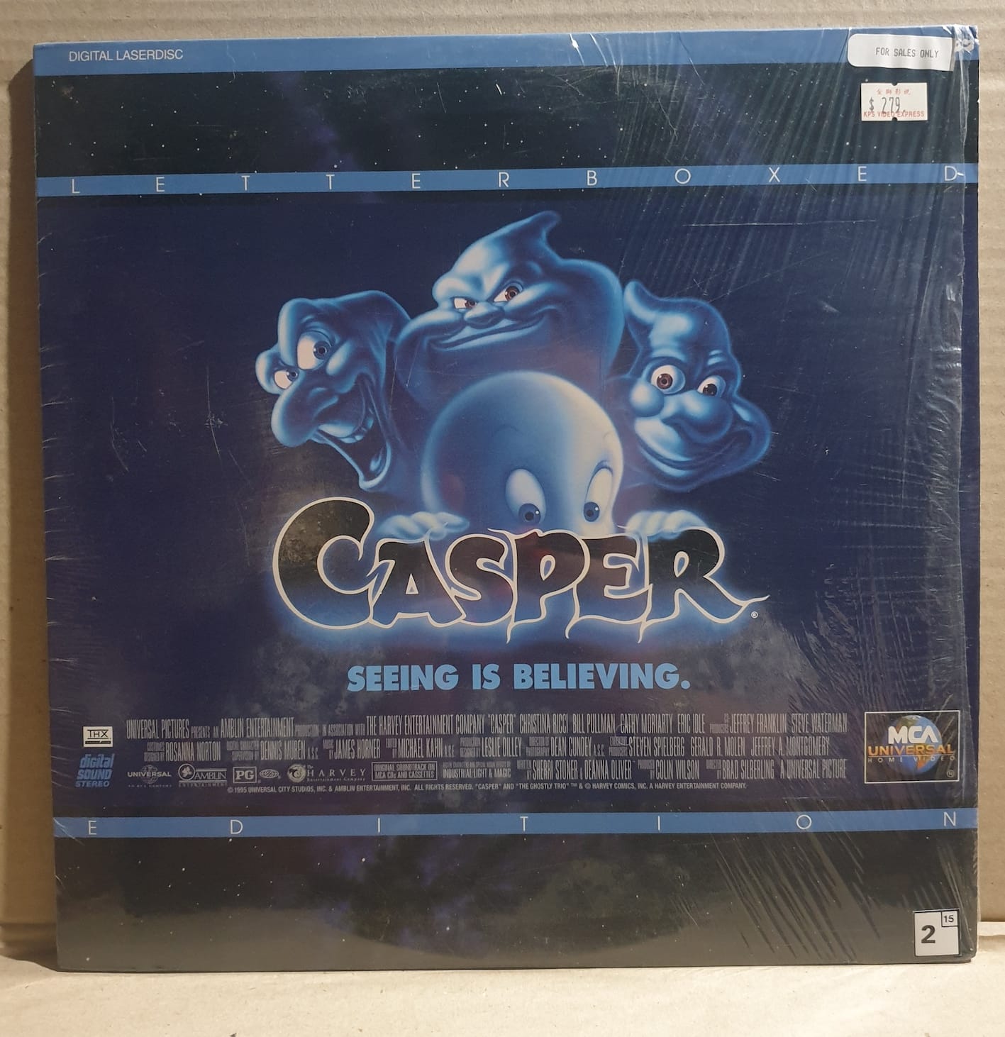 LASERDISC MOVIE - CASPER - Seeing is Believing - X Marks The Shop