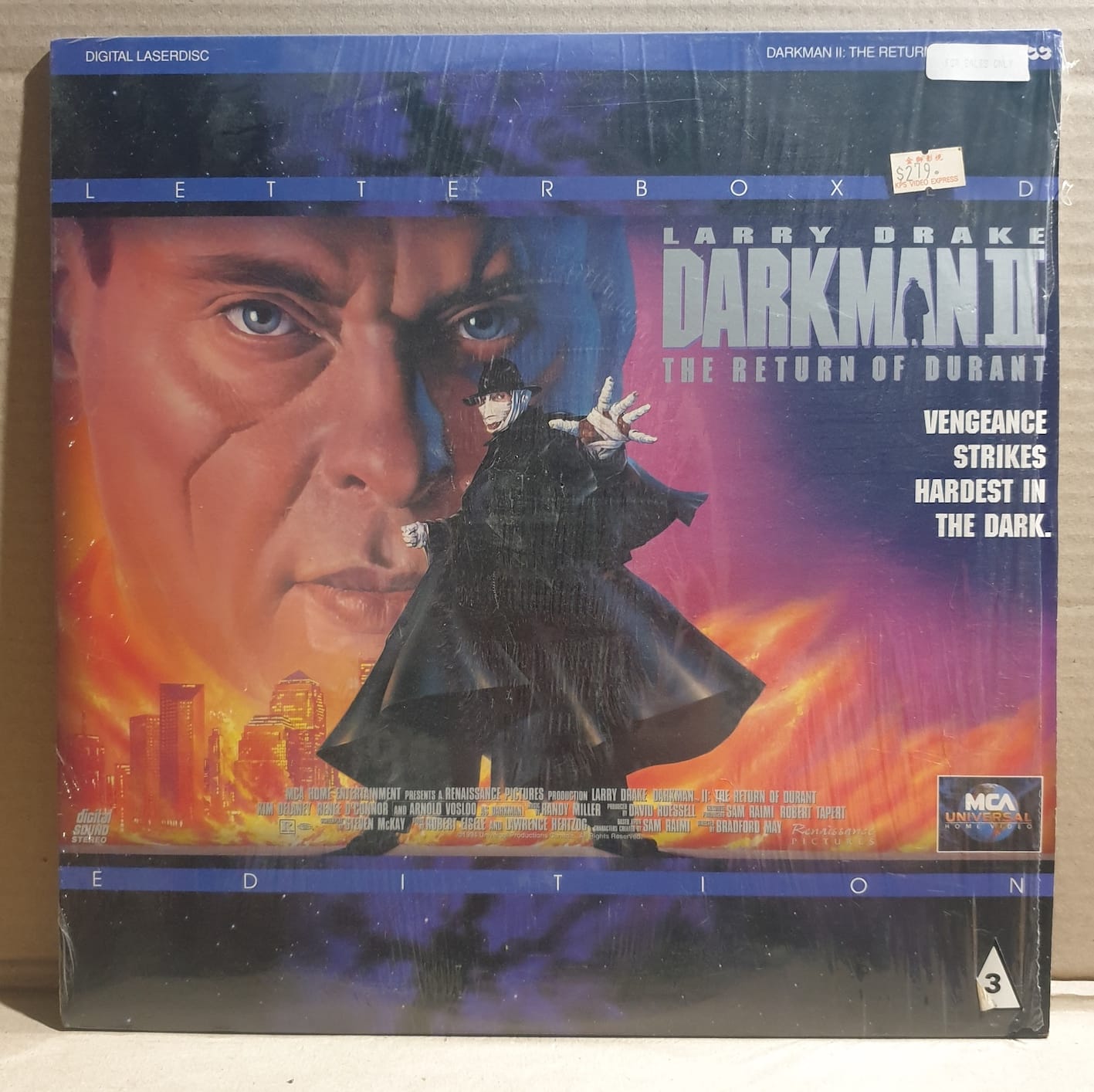 LASERDISC MOVIE - DARKMAN II - RETURN OF DURANT - Larry Drake - X Marks ...