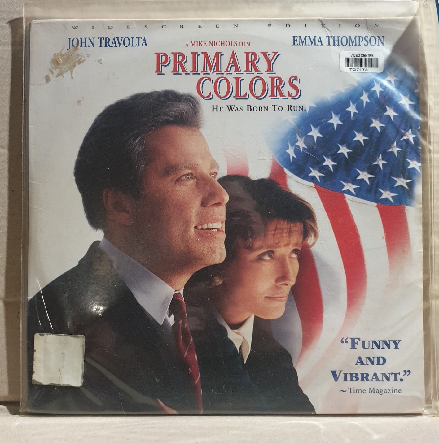 LASERDISC MOVIE - PRIMARY COLORS - John Travolta, Emma Thompson - X ...