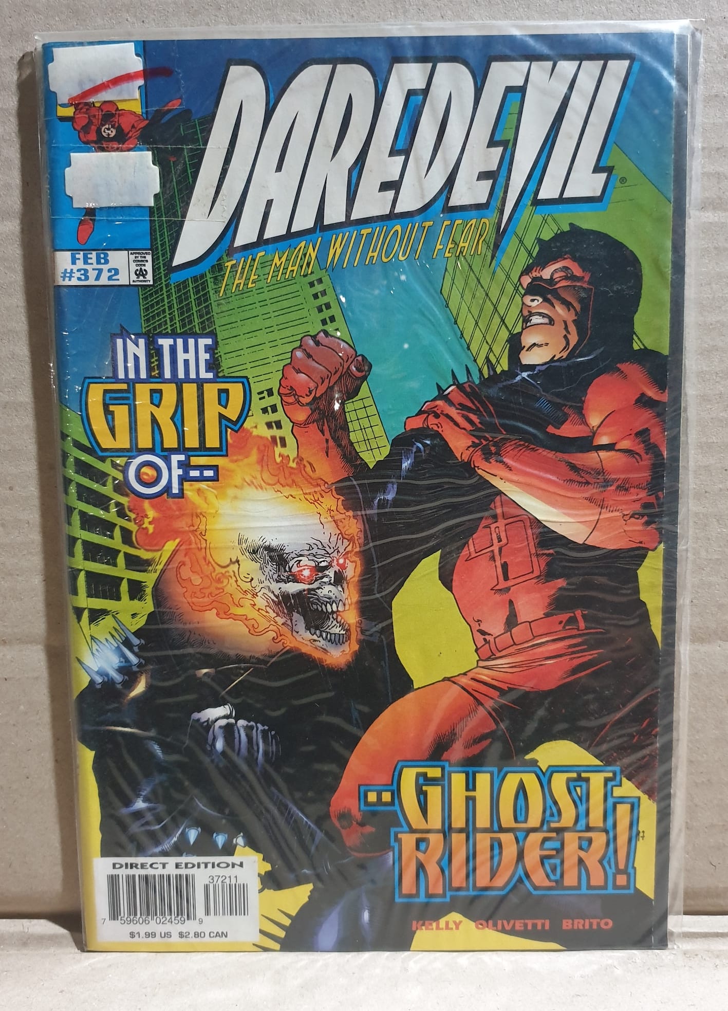 COMIC BOOK ~ MARVEL DAREDEVIL #372 - X Marks The Shop