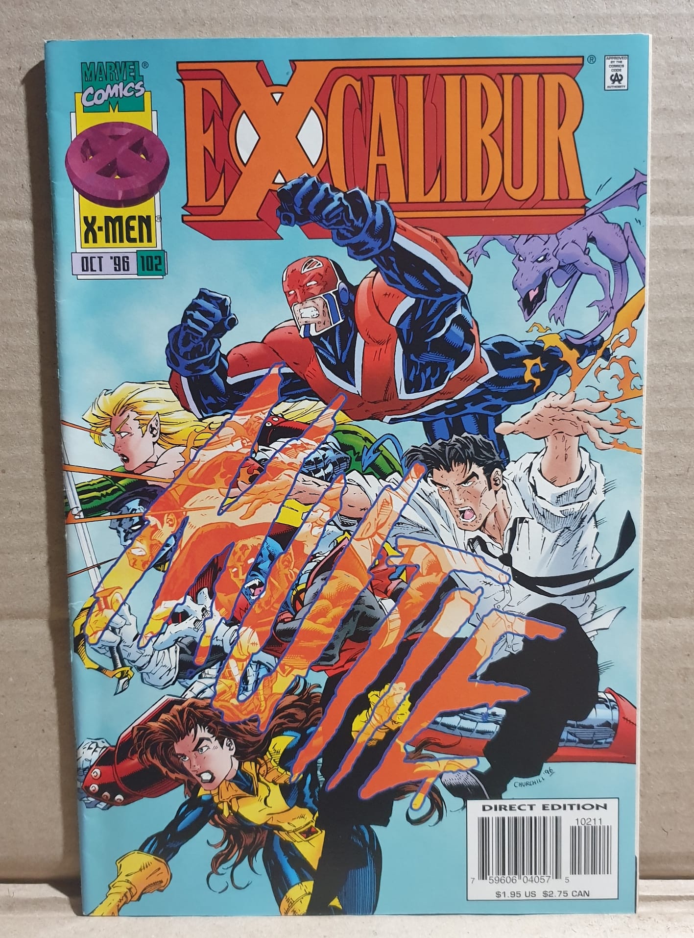 COMIC BOOK ~ MARVEL EXCALIBUR #102 - X Marks The Shop