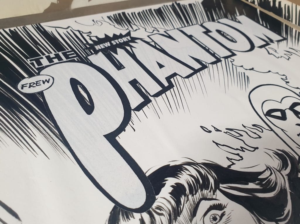 PHANTOM - LEE FALK ORIGINAL ARTWORK FRONT COVER - SIGNED GLENN FORD - X ...