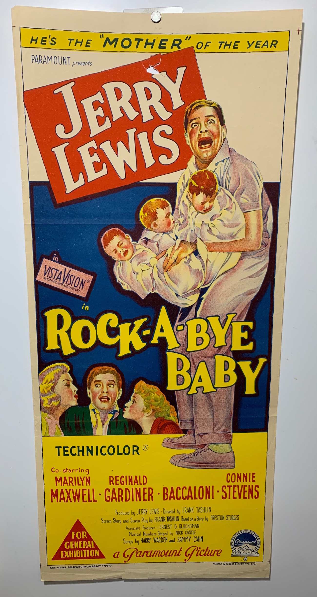 ORIGINAL DAYBILL MOVIE POSTER - ROCK-A-BYE BABY - 1958 - Richardson ...