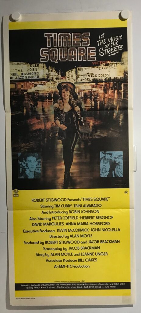 ORIGINAL DAYBILL MOVIE POSTER - TIMES SQUARE - 1980 - X Marks The Shop