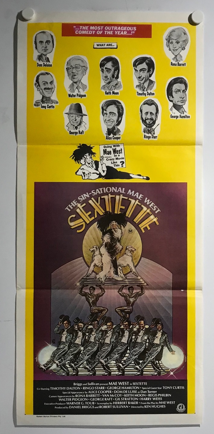 ORIGINAL DAYBILL MOVIE POSTER - SEXTETTE - 1977 - X Marks The Shop